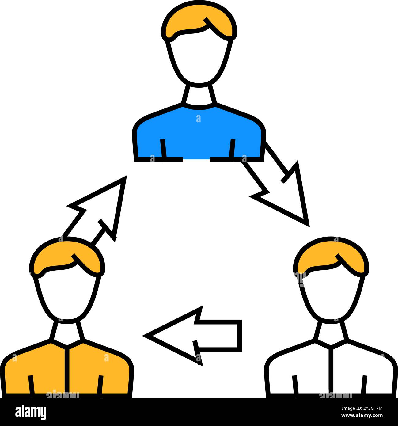 interaction people icon color illustration Stock Vector Image & Art - Alamy