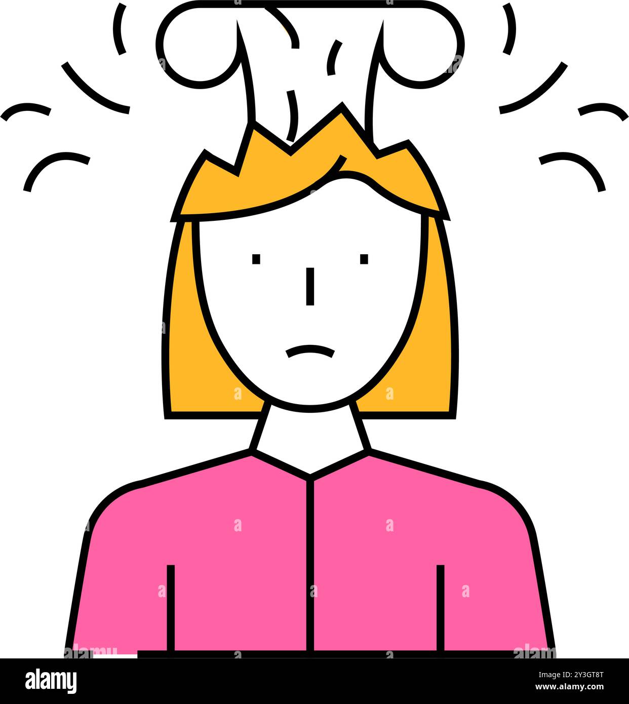 brain explosion female icon color illustration Stock Vector Image & Art ...