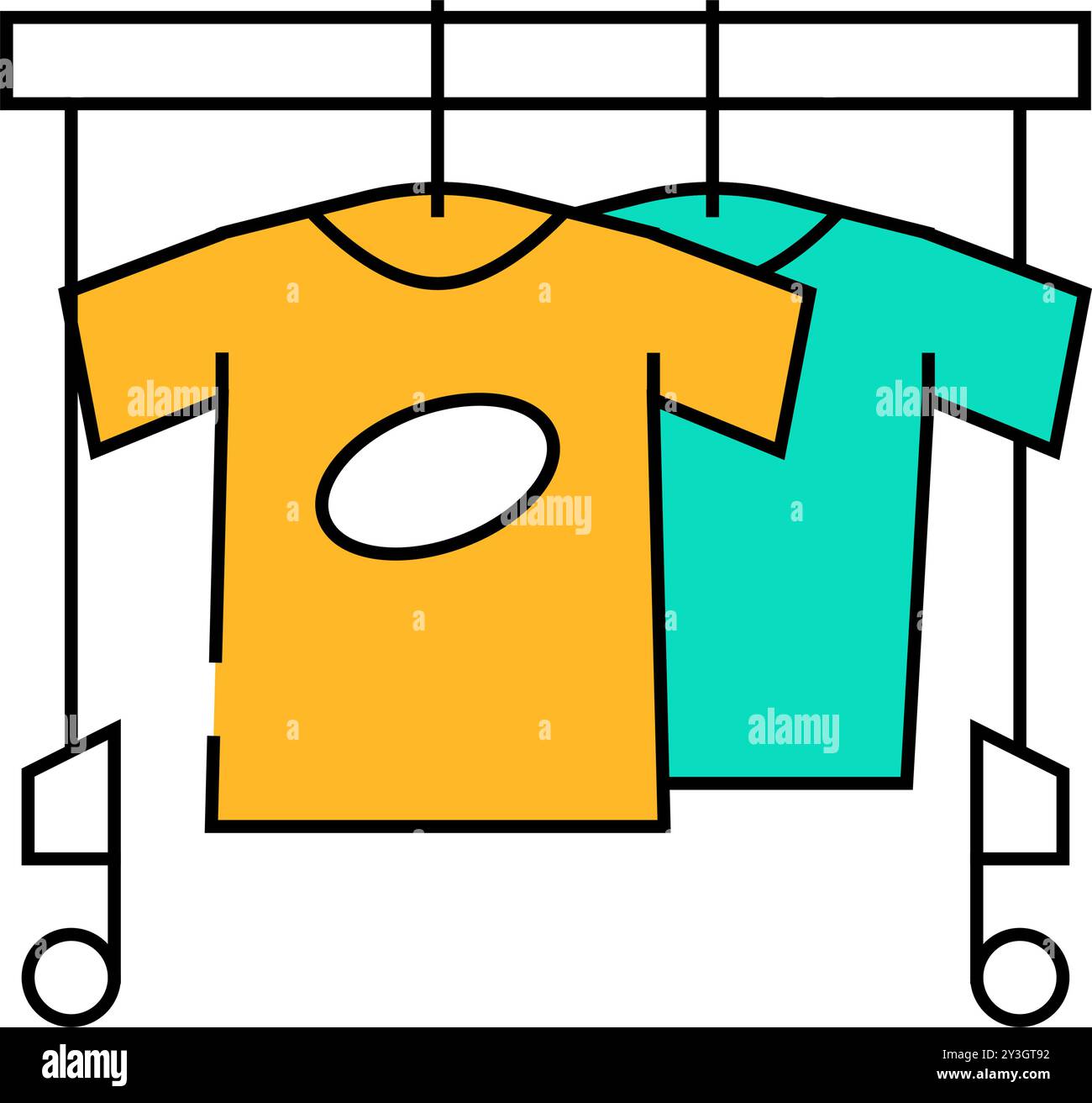 wardrobe with clothes for actor icon color illustration Stock Vector ...