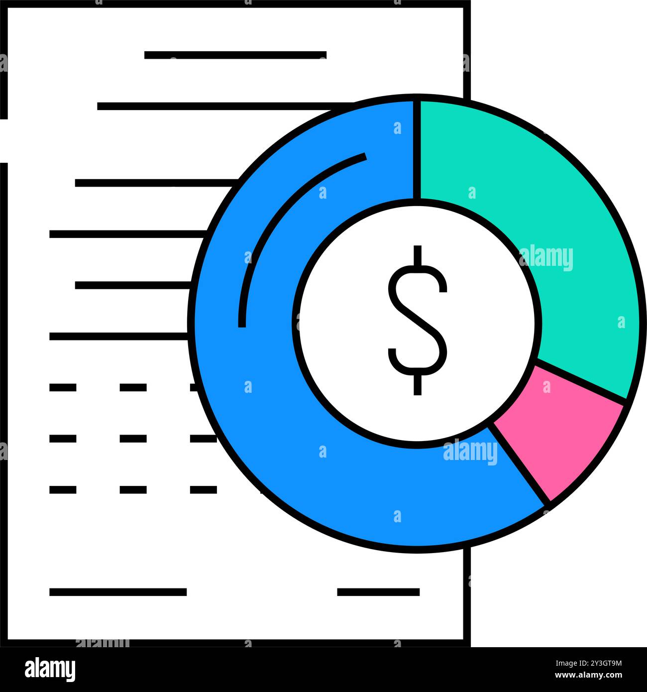 diagram money icon color illustration Stock Vector Image & Art - Alamy