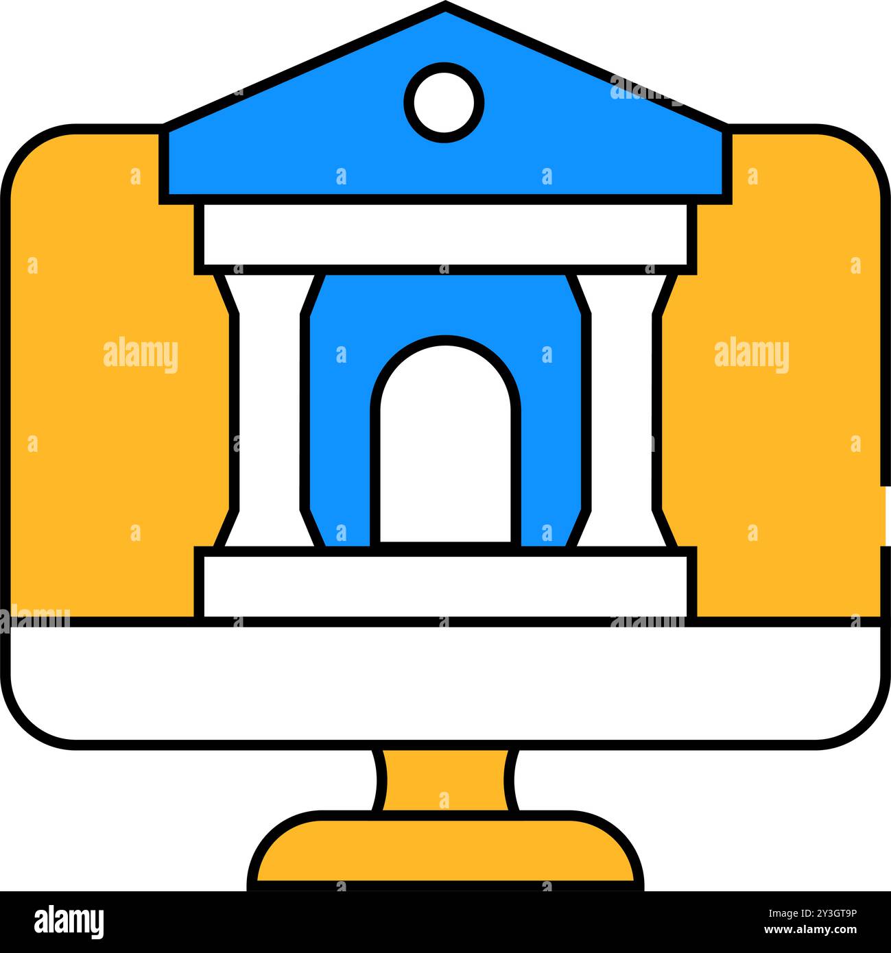 online banking icon color illustration Stock Vector Image & Art - Alamy