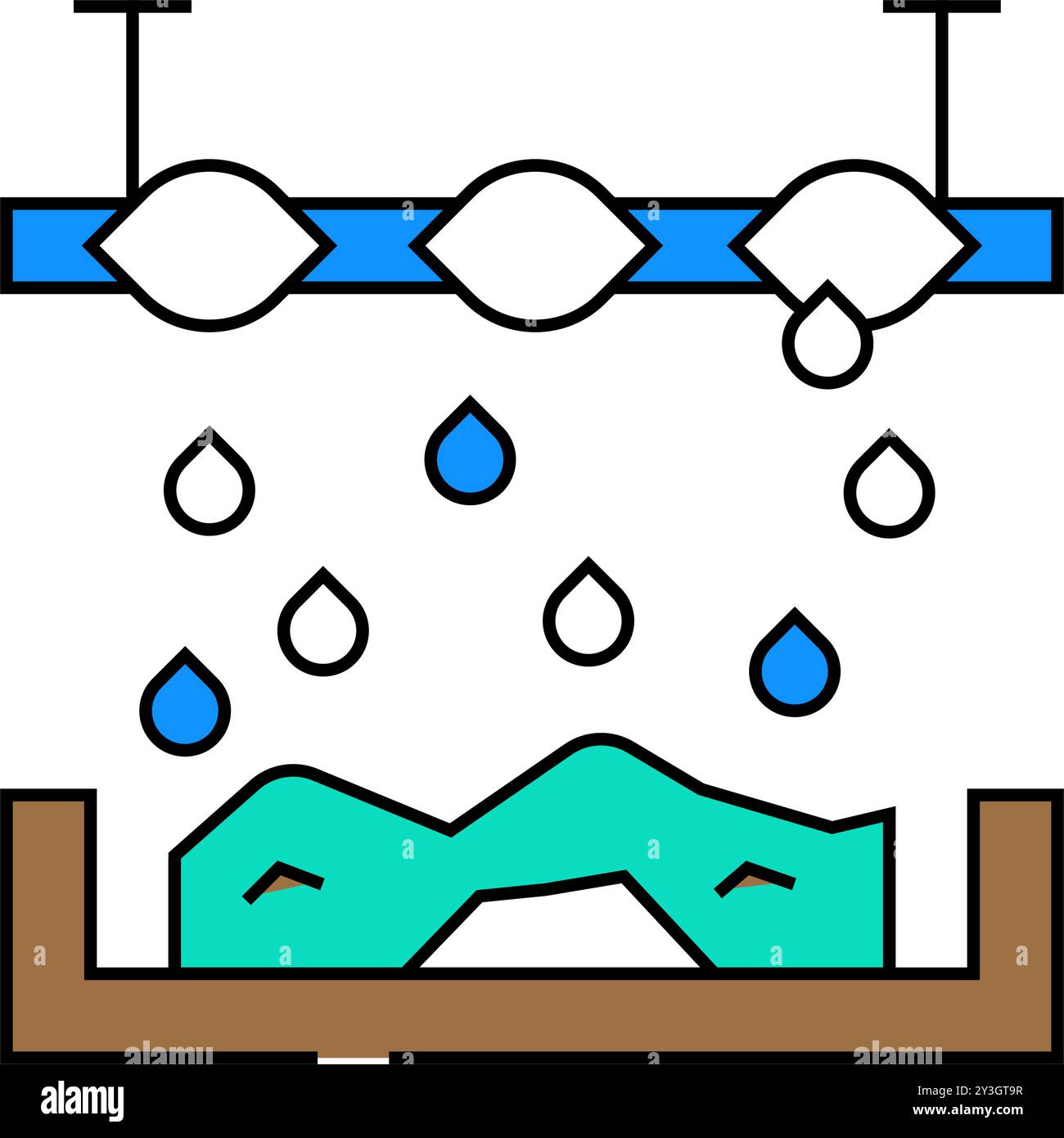 chemical treatment solid waste icon color illustration Stock Vector ...