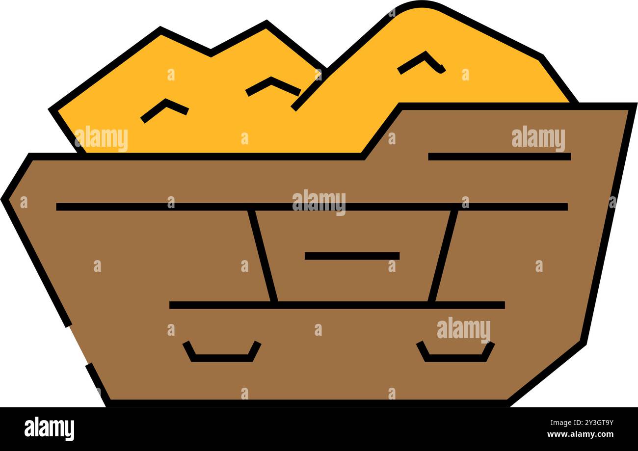 construction waste container icon color illustration Stock Vector Image ...