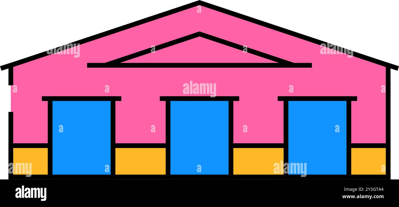 warehouse construction icon color illustration Stock Vector Image & Art ...