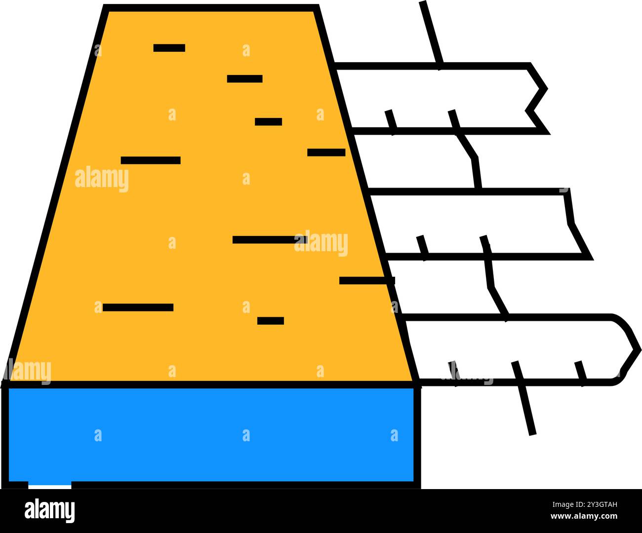 reinforced concrete floor icon color illustration Stock Vector Image ...