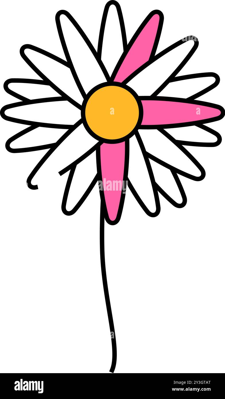 daisy flower icon color illustration Stock Vector Image & Art - Alamy