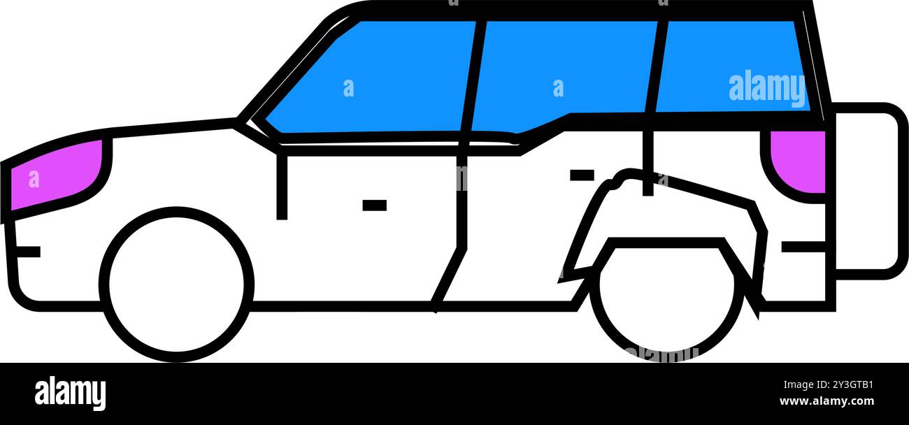 suv high cross car icon color illustration Stock Vector Image & Art - Alamy