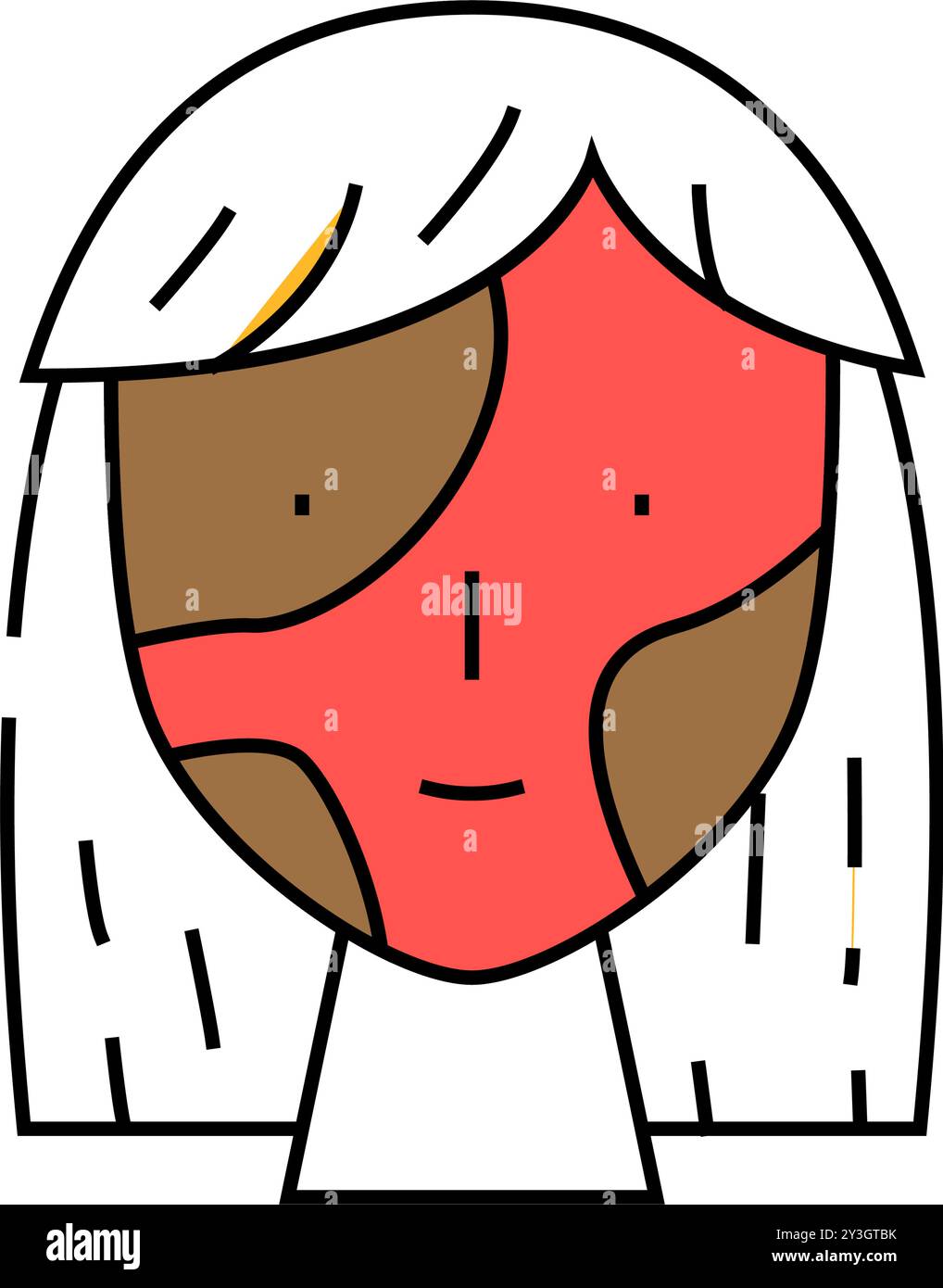 vitiligo skin disease icon color illustration Stock Vector Image & Art ...