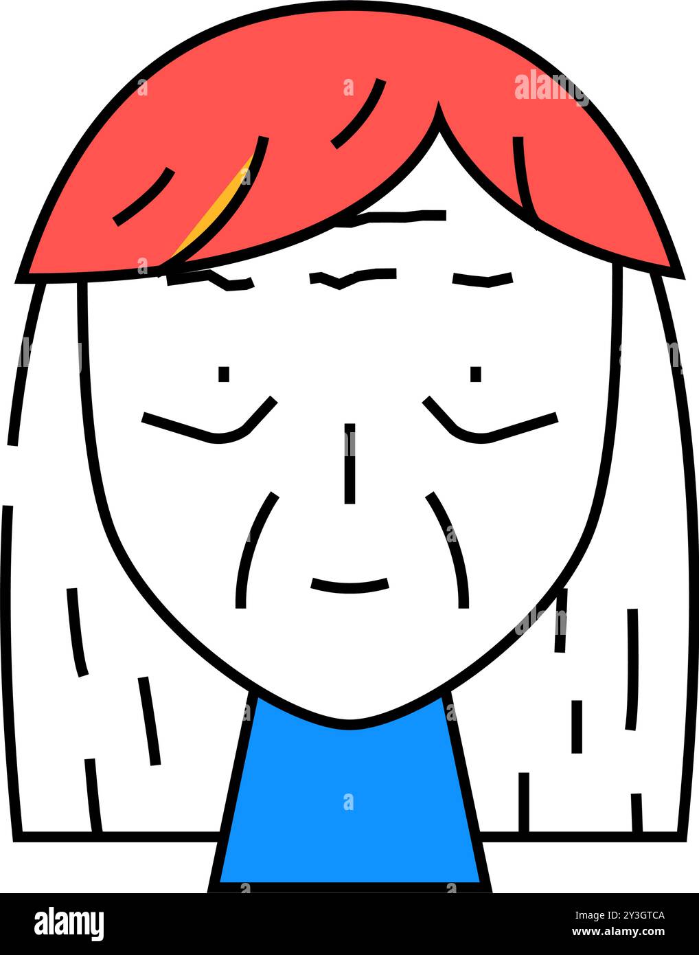 wrinkles of old skin icon color illustration Stock Vector Image & Art ...