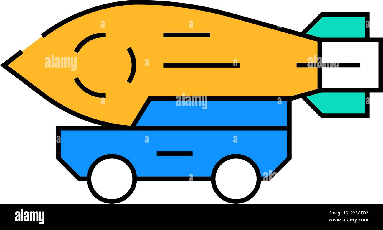 nuclear bomb icon color illustration Stock Vector Image & Art - Alamy