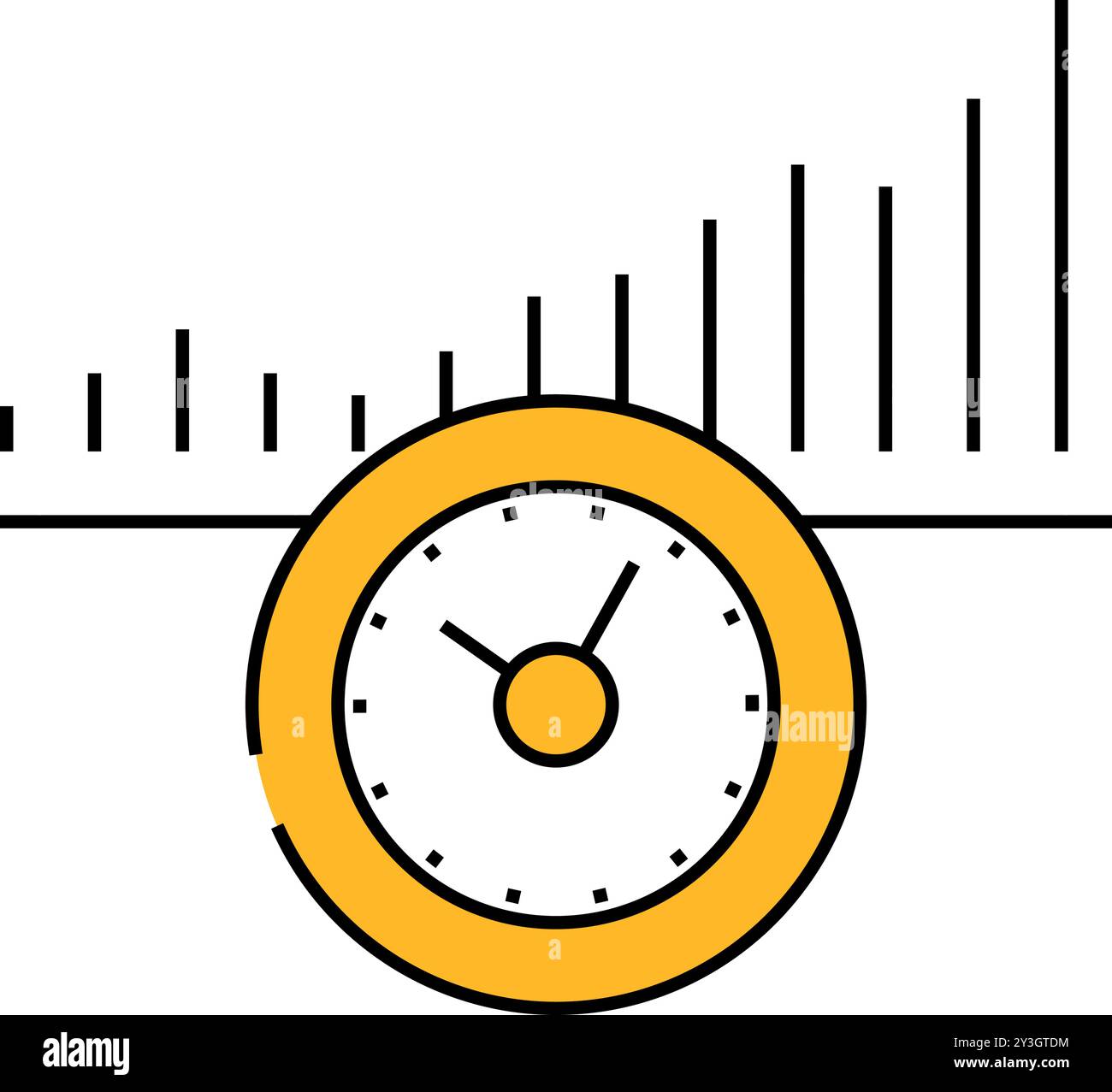 increase time icon color illustration Stock Vector Image & Art - Alamy