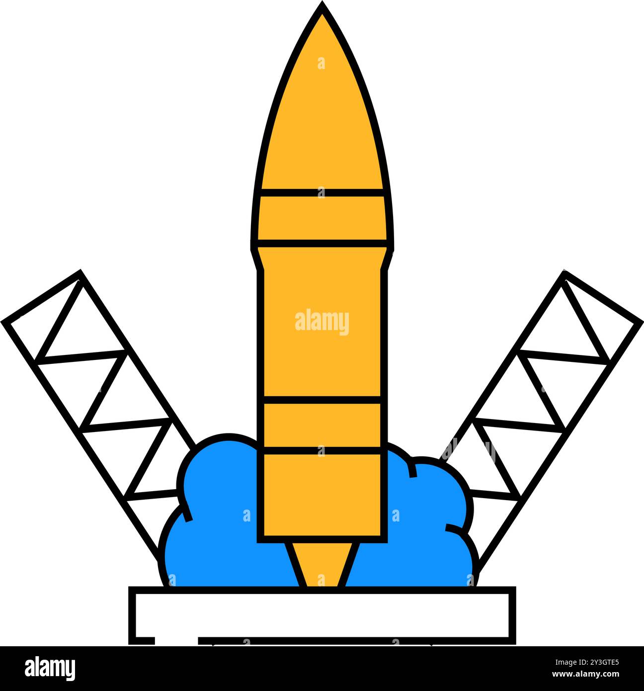rocket launch icon color illustration Stock Vector Image & Art - Alamy