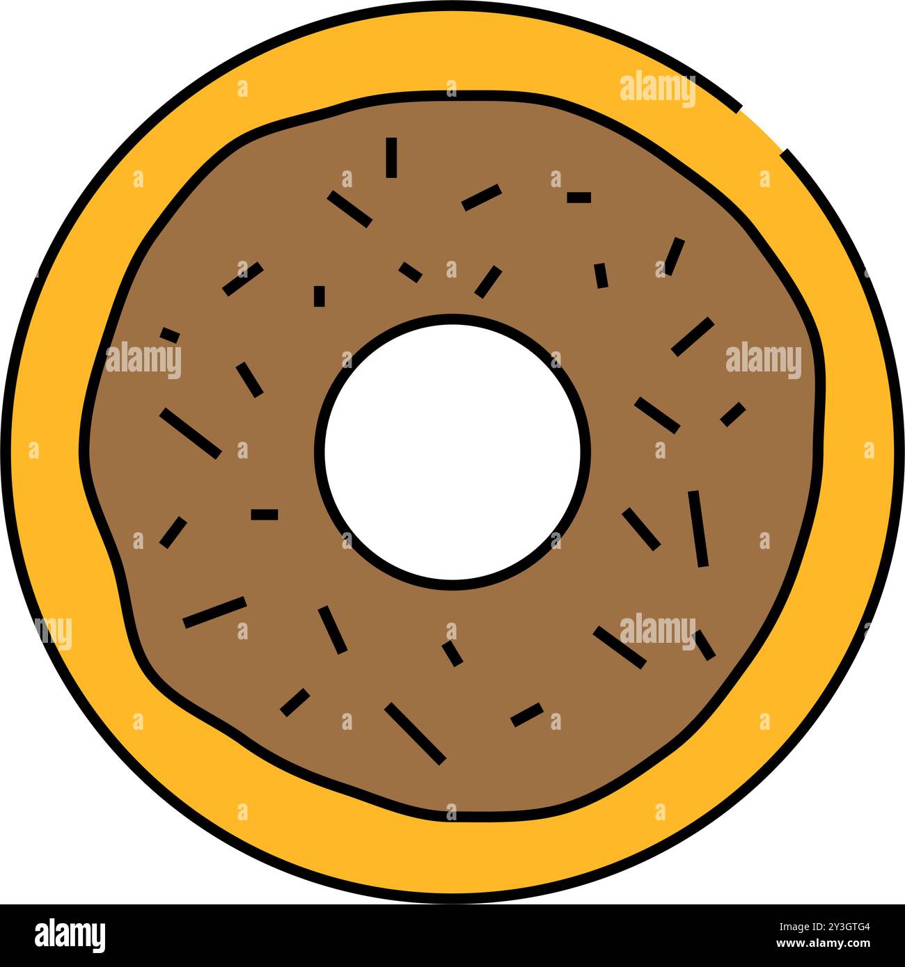 donut sweet food icon color illustration Stock Vector Image & Art - Alamy