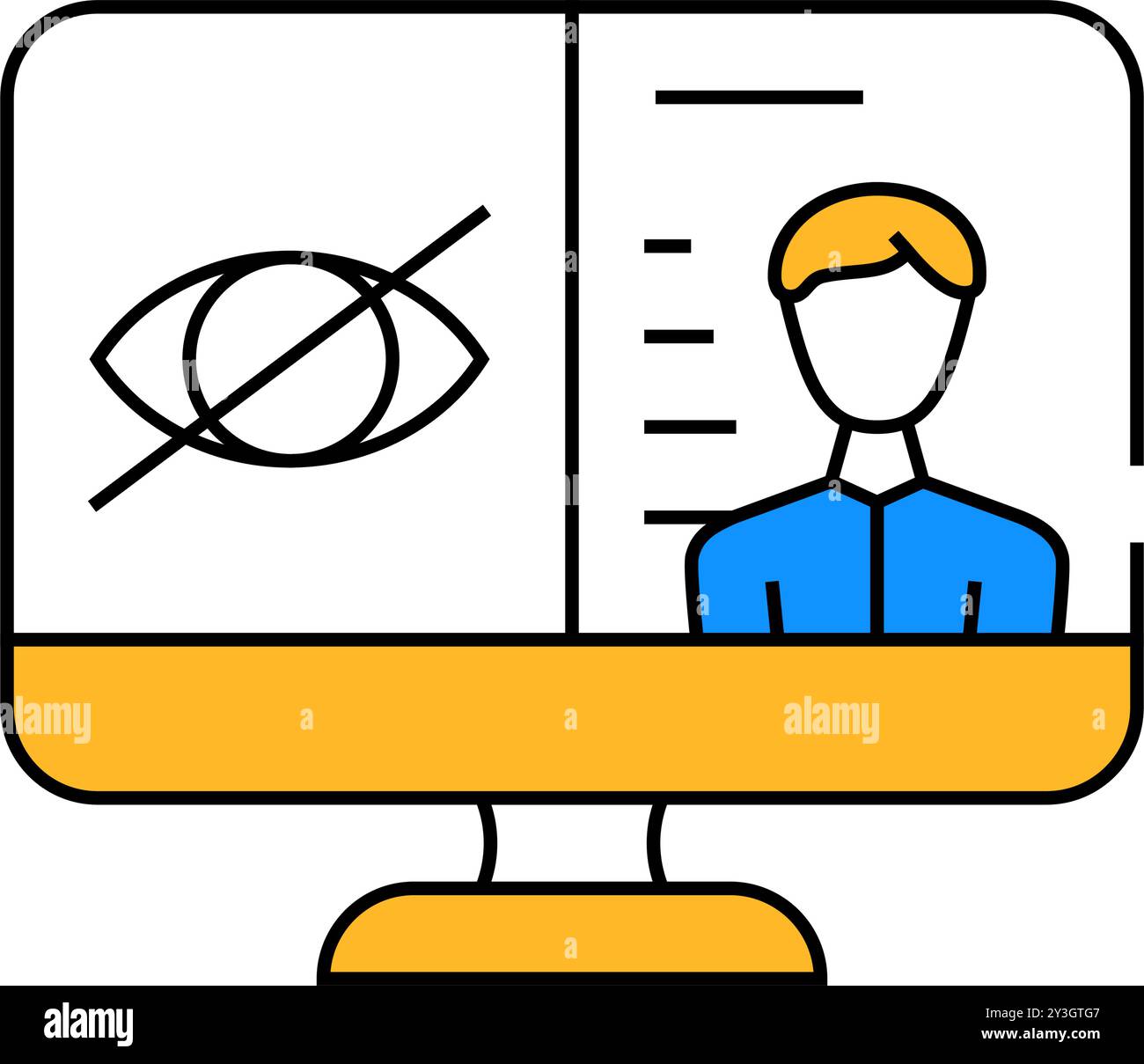 lack of video icon color illustration Stock Vector Image & Art - Alamy