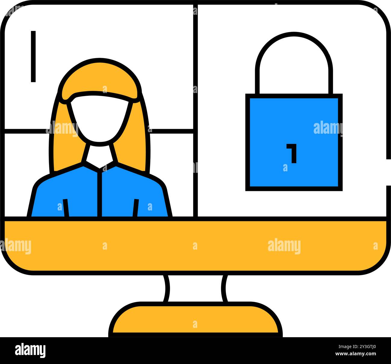 Invitation video conference color Stock Vector Images - Alamy