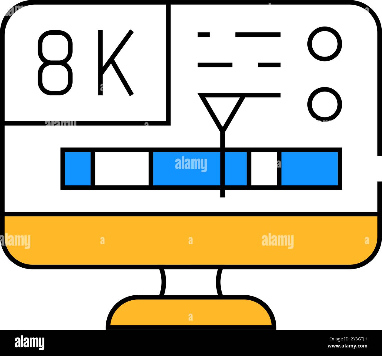 processing video quality icon color illustration Stock Vector Image ...