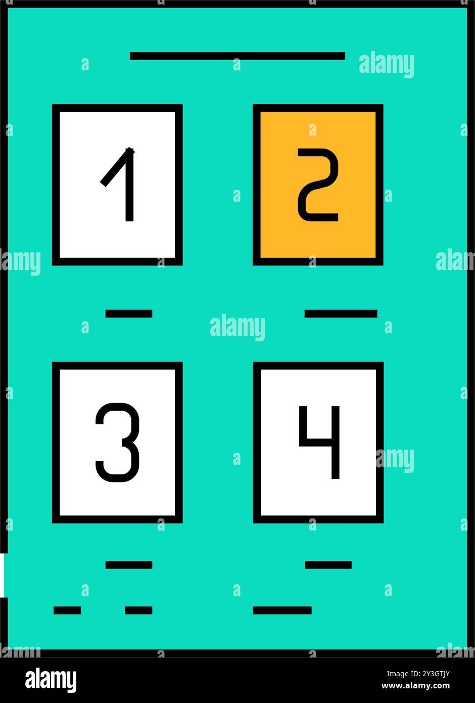 storyboard video production icon color illustration Stock Vector Image ...