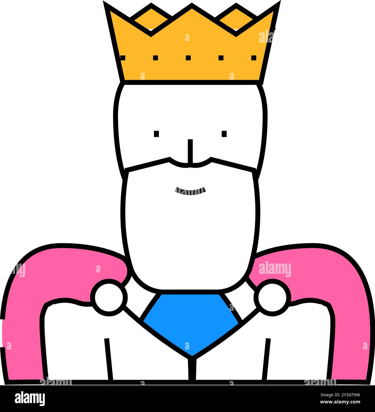king man icon color illustration Stock Vector Image & Art - Alamy