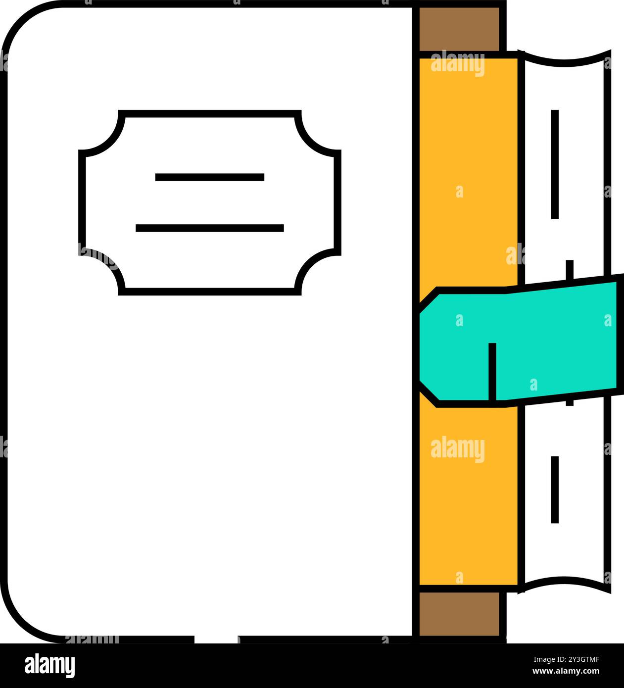 diary with cover icon color illustration Stock Vector Image & Art - Alamy