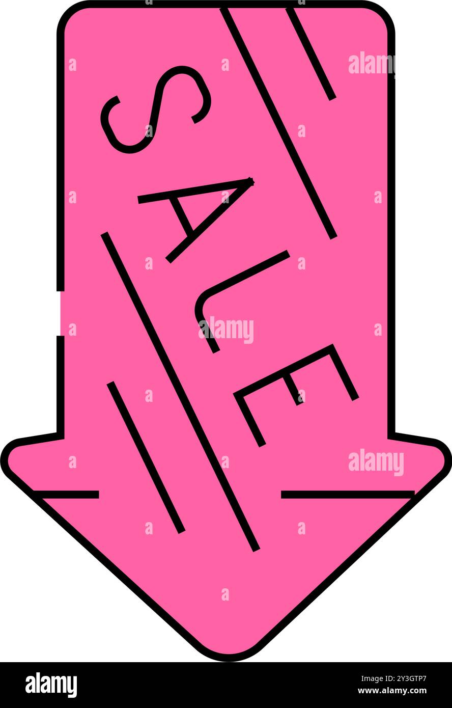 arrow pointing sale icon color illustration Stock Vector Image & Art ...