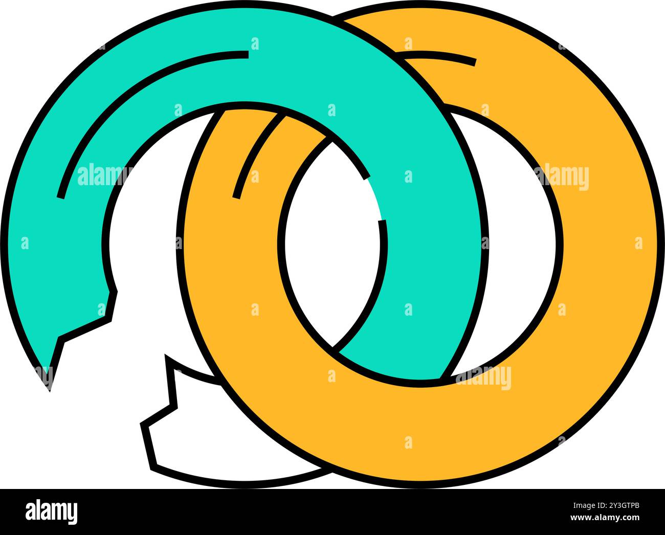 broken ring icon color illustration Stock Vector Image & Art - Alamy