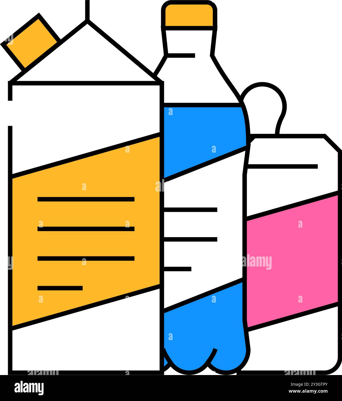 milk drink icon color illustration Stock Vector Image & Art - Alamy