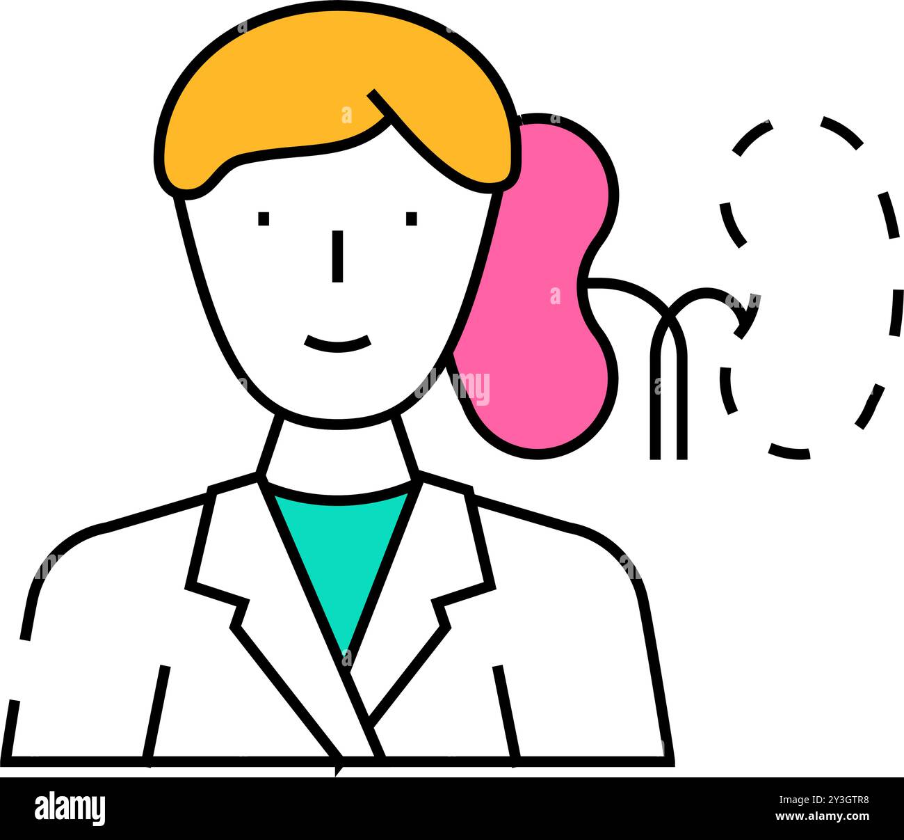 organ transplant doctor icon color illustration Stock Vector Image ...