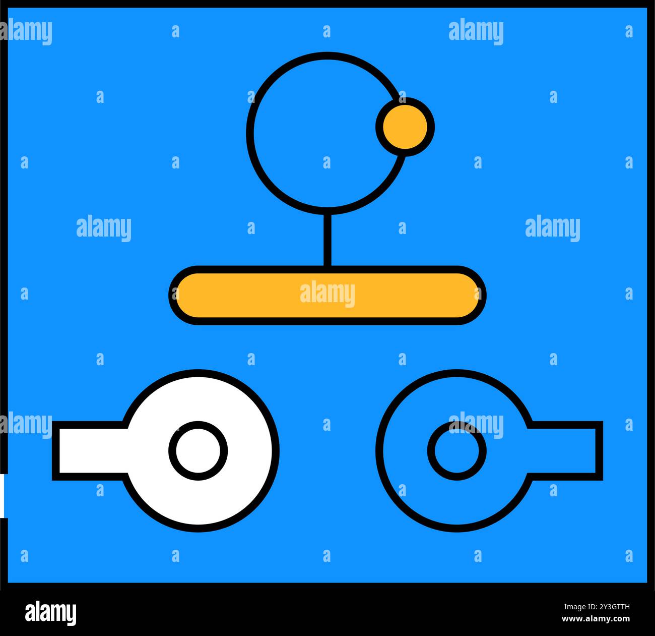 joystick switches mechanism icon color illustration Stock Vector Image ...
