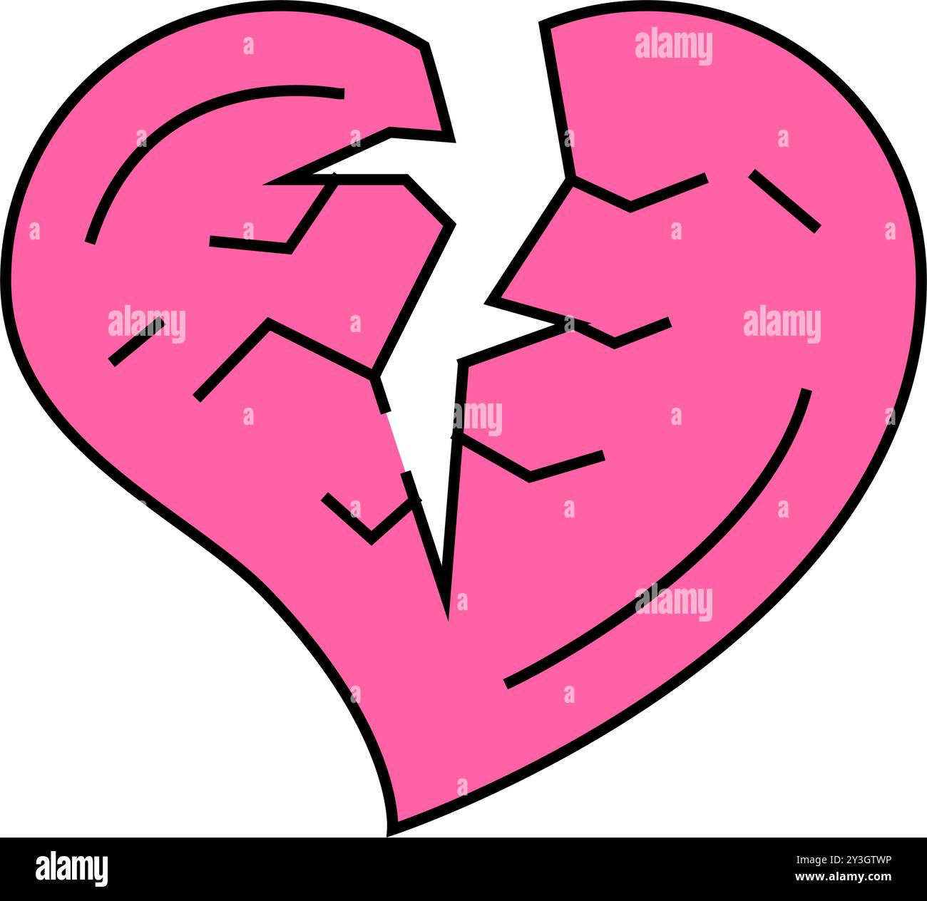 Broken love padlock color Stock Vector Images - Alamy