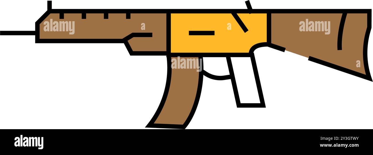 rifle weapon icon color illustration Stock Vector Image & Art - Alamy