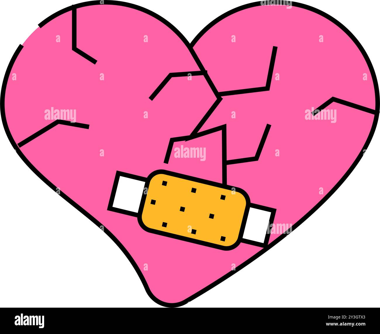 heart treatment after divorce icon color illustration Stock Vector ...