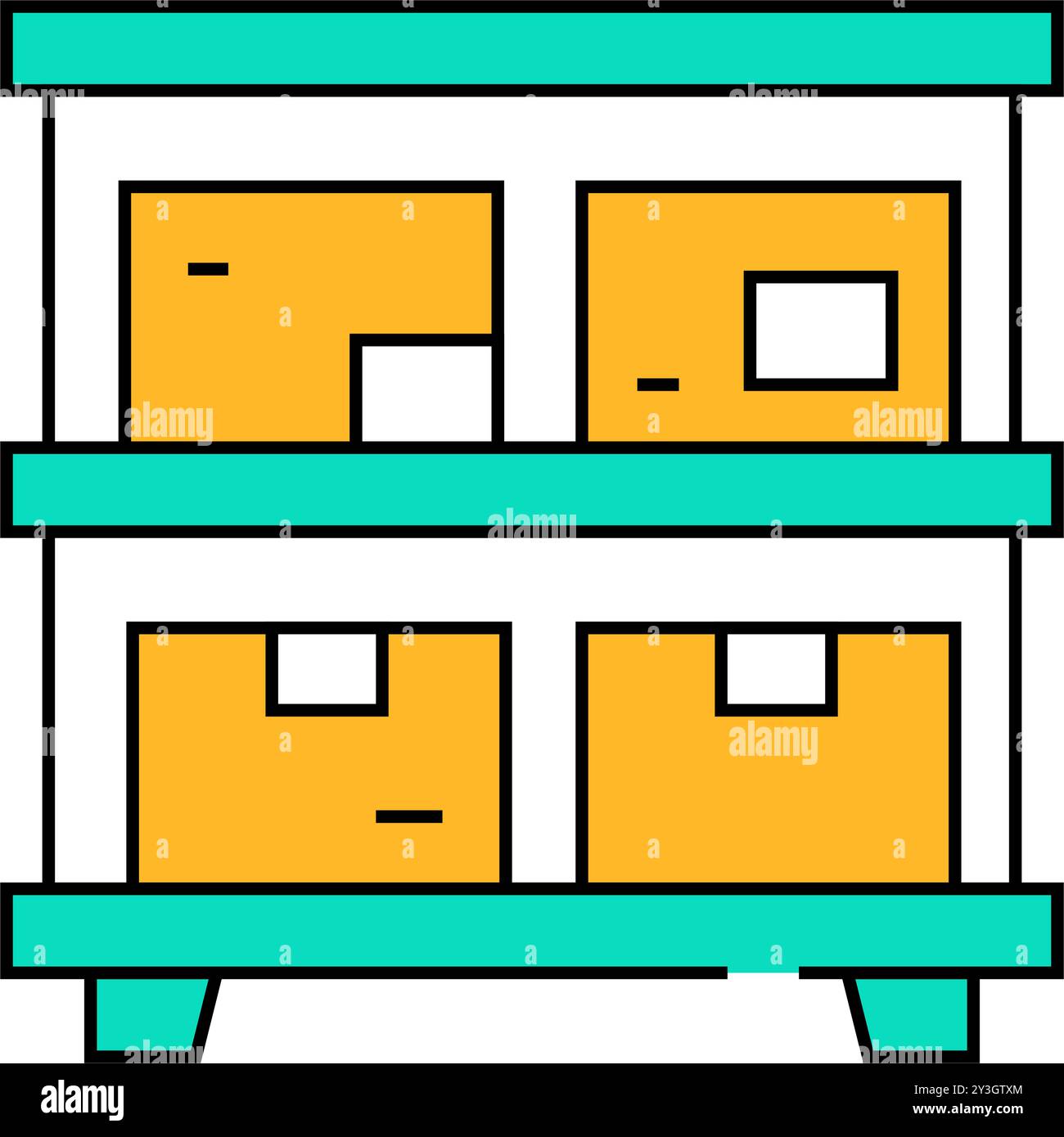 warehouse shelves icon color illustration Stock Vector Image & Art - Alamy