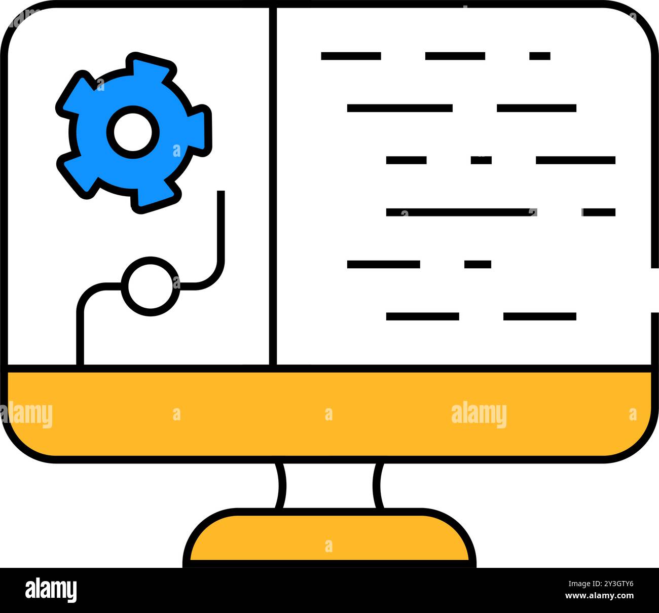 data processing icon color illustration Stock Vector Image & Art - Alamy