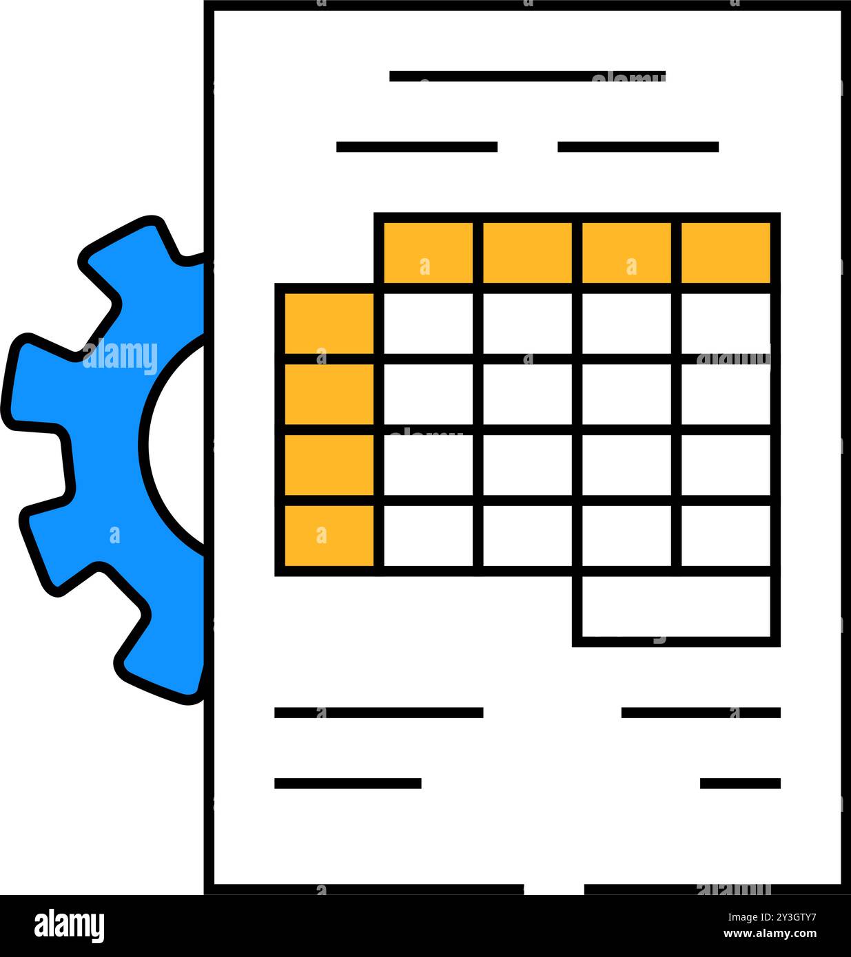 accounting working process erp icon color illustration Stock Vector ...