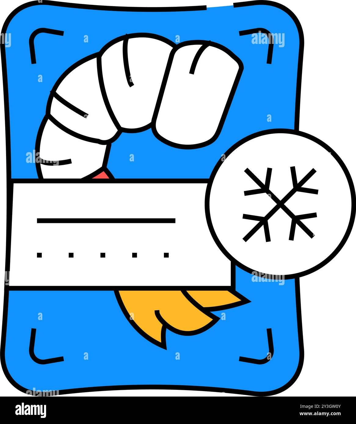 shrimp frozen seafood icon color illustration Stock Vector Image & Art ...