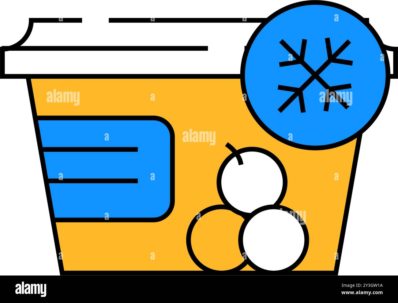 fruit frozen dessert icon color illustration Stock Vector Image & Art ...