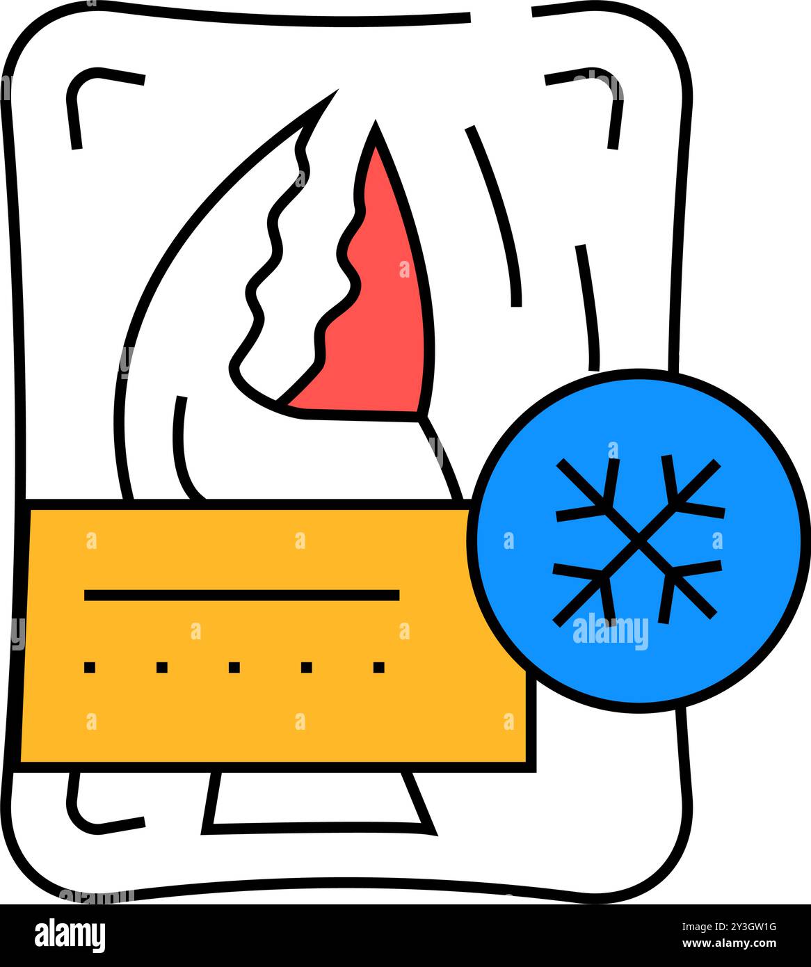 crab frozen seafood icon color illustration Stock Vector Image & Art ...