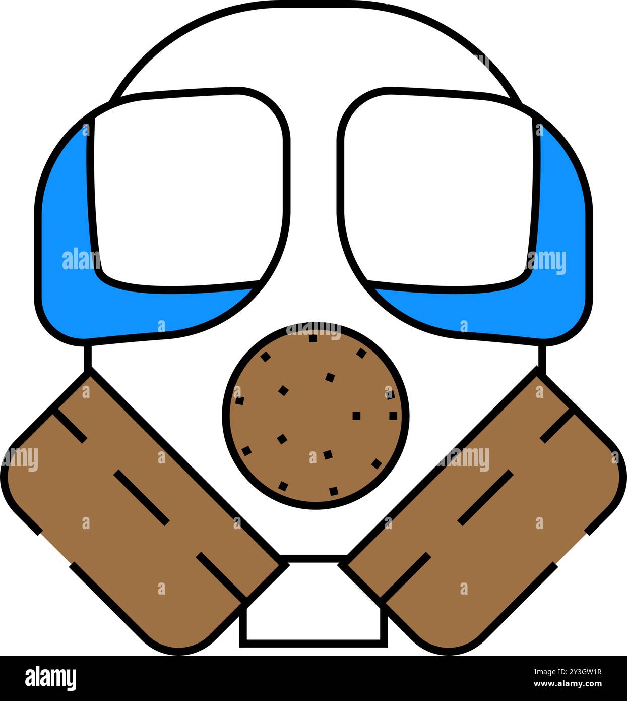 gas mask icon color illustration Stock Vector Image & Art - Alamy