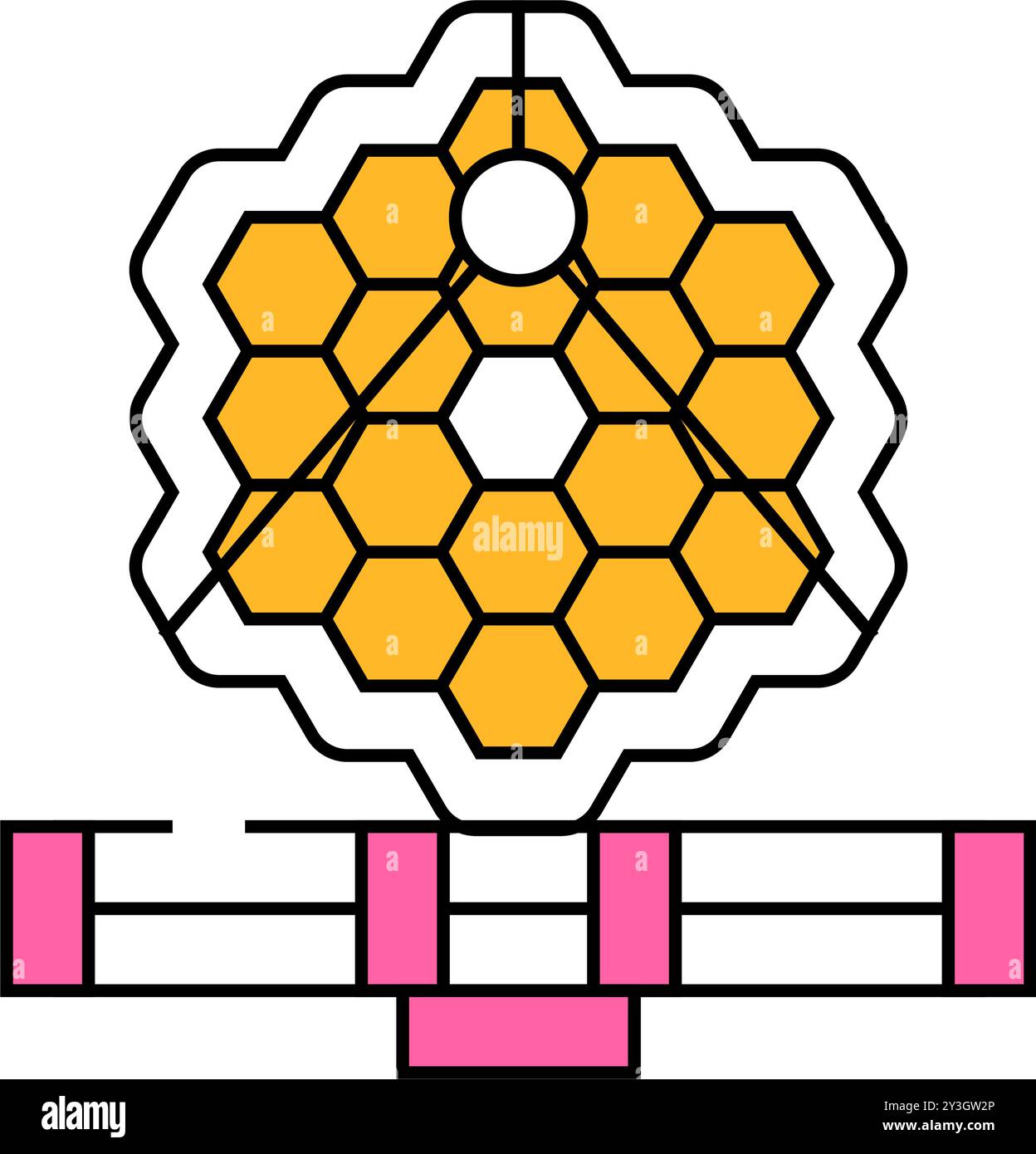 james webb space telescope icon color illustration Stock Vector Image ...