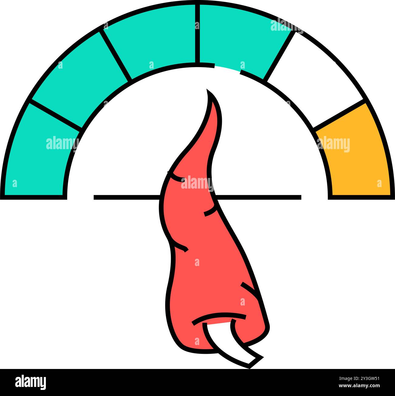 cayenne pepper spicy scale icon color illustration Stock Vector Image ...