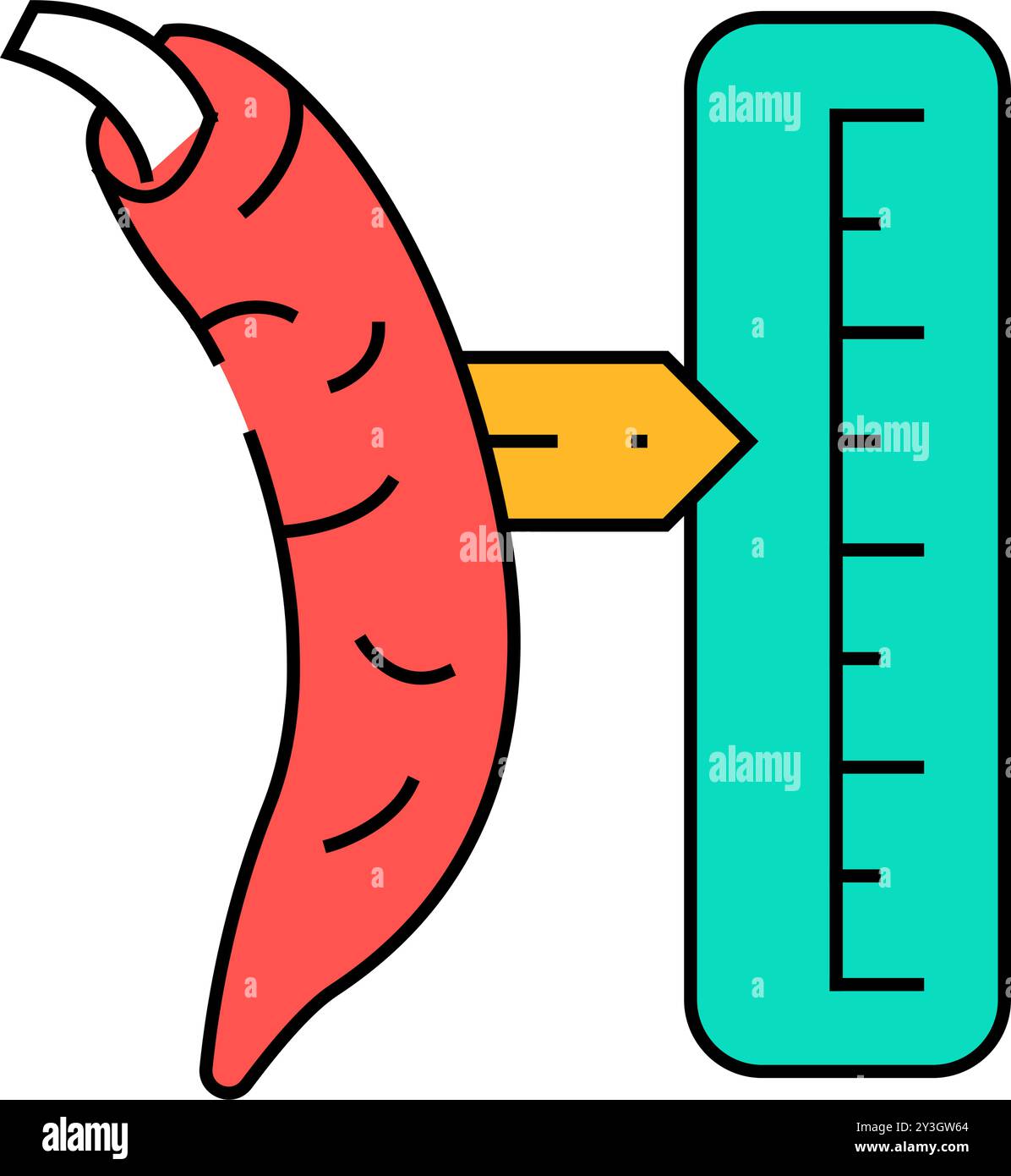 cayenne pepper spice scale icon color illustration Stock Vector Image ...