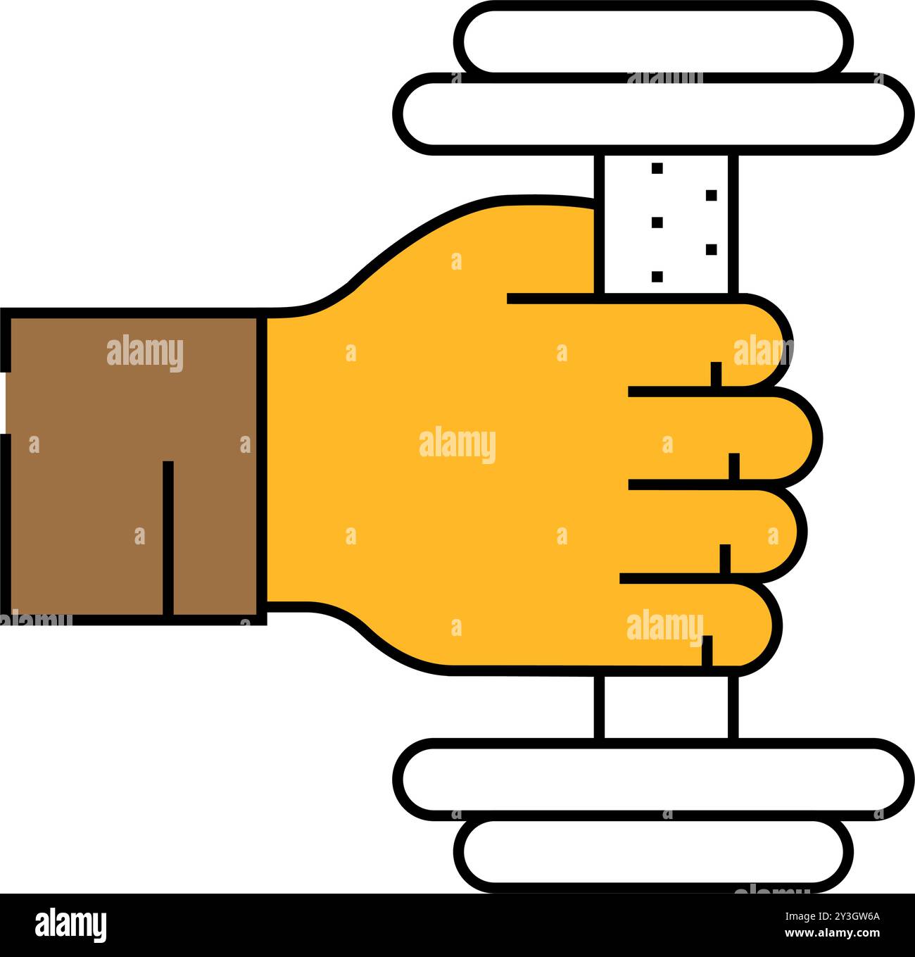 dumbbell sportive equipment icon color illustration Stock Vector Image ...