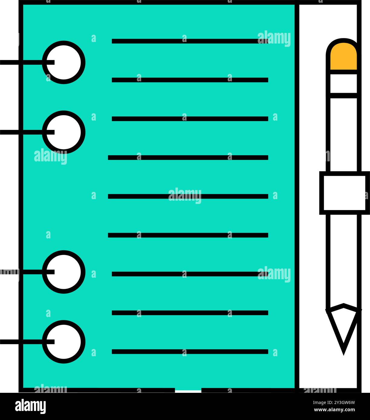 replaceable leaflet diary icon color illustration Stock Vector Image ...