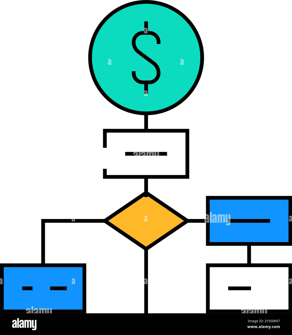 strategy business intelligence icon color illustration Stock Vector ...
