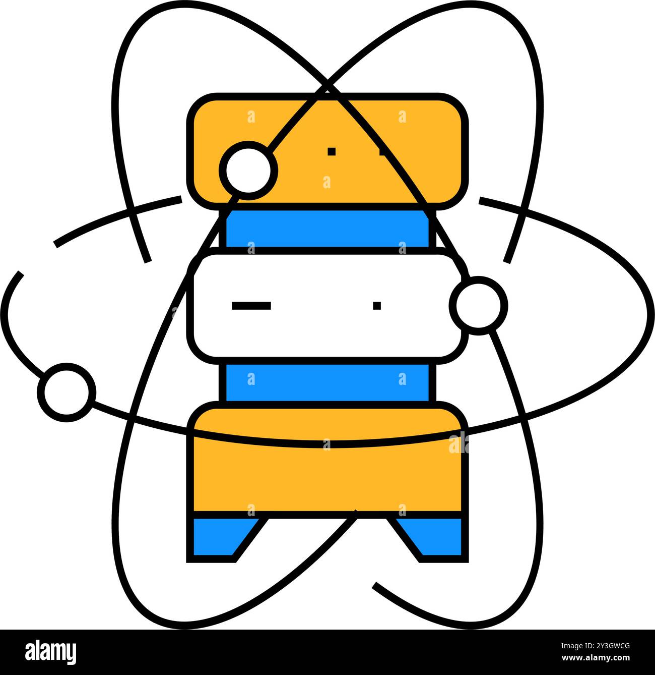 quantum computer, data server icon color illustration Stock Vector Image & Art - Alamy