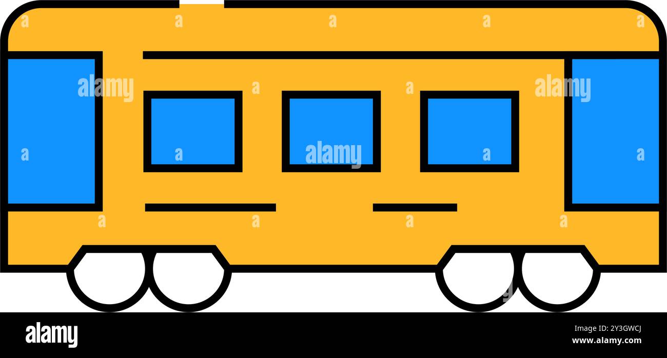 train railway transport icon color illustration Stock Vector Image ...