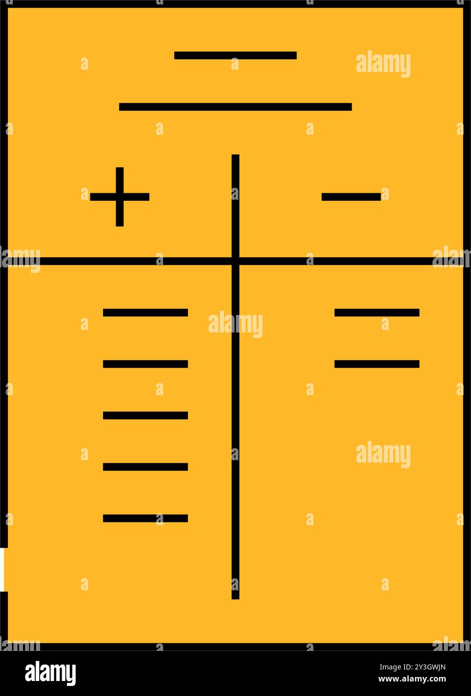 pros and cons icon color illustration Stock Vector Image & Art - Alamy