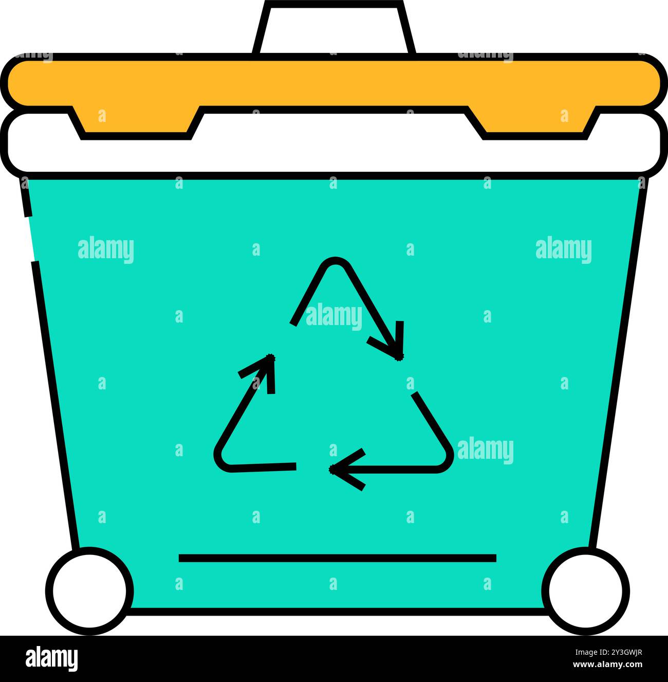 container for recycling waste icon color illustration Stock Vector ...