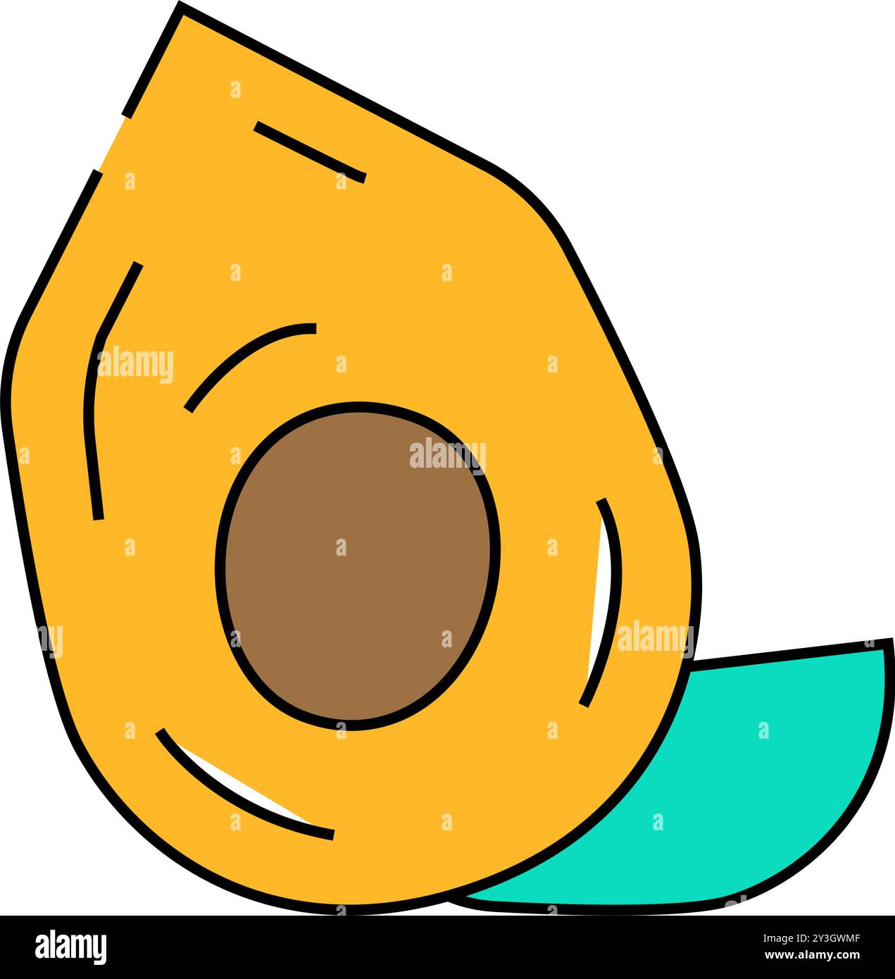 lucuma vitamin food icon color illustration Stock Vector Image & Art ...