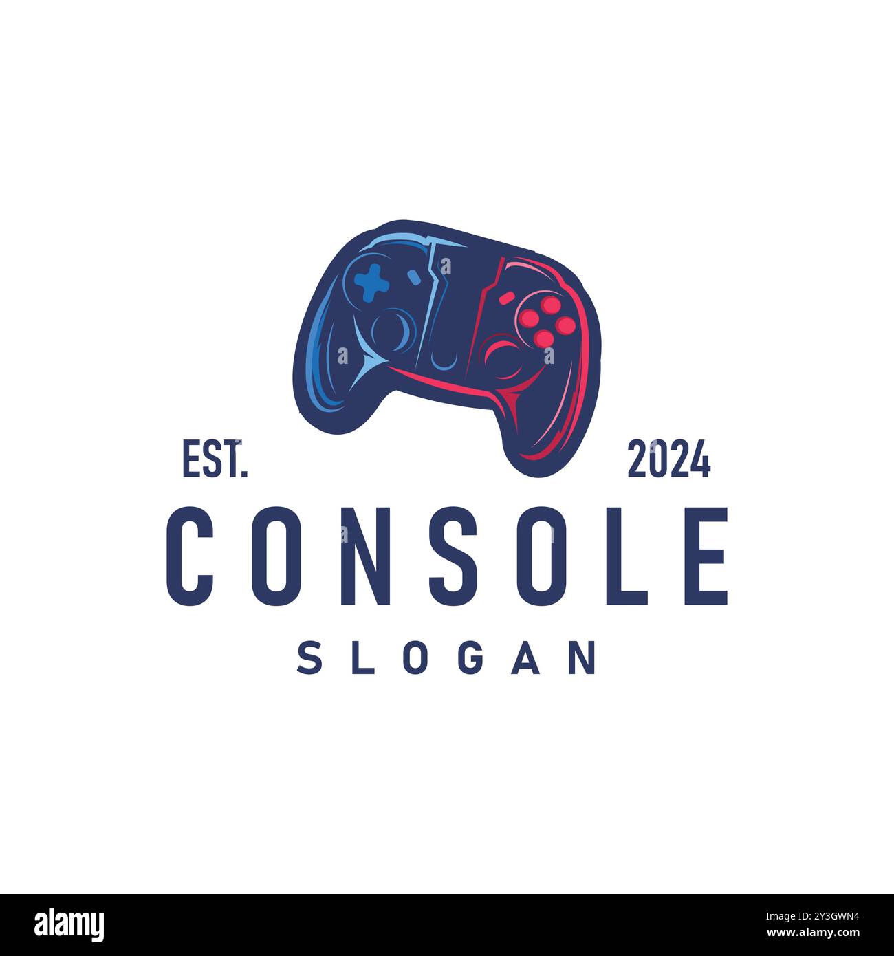 Game Console Logo, Gamer Design Gamepad Illustration Symbol Template ...